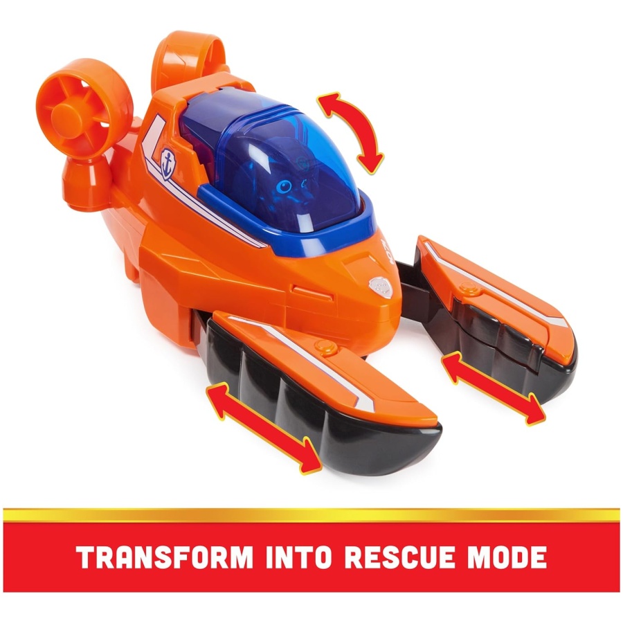 Zuma Transforming Lobster Paw Patrol Aqua Pups Vehicle with Action Figure