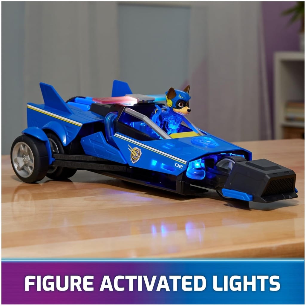 Chase Mighty Transforming Cruiser with PAW Patrol Mighty Pups Action Figure