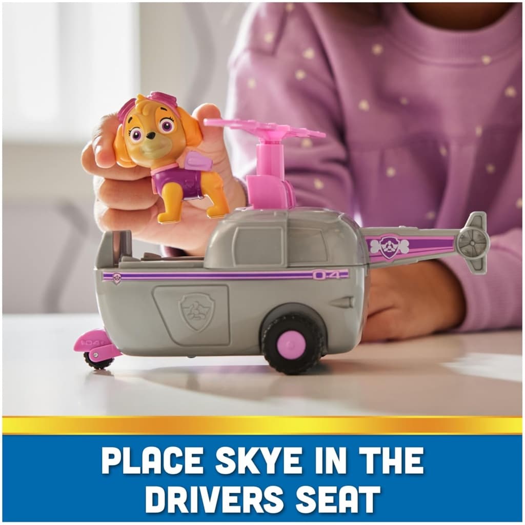 Paw Patrol Skye Helicopter, Toy Vehicle with Collectible Action Figure